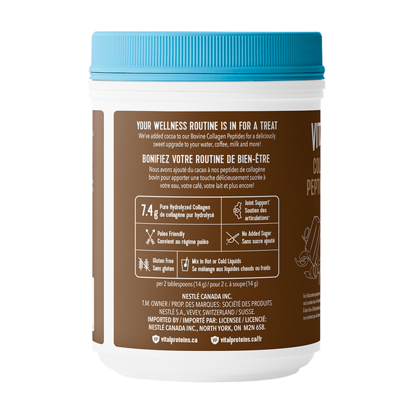 Chocolate Collagen Peptides 275g - Chocolate – Vital Proteins Canada